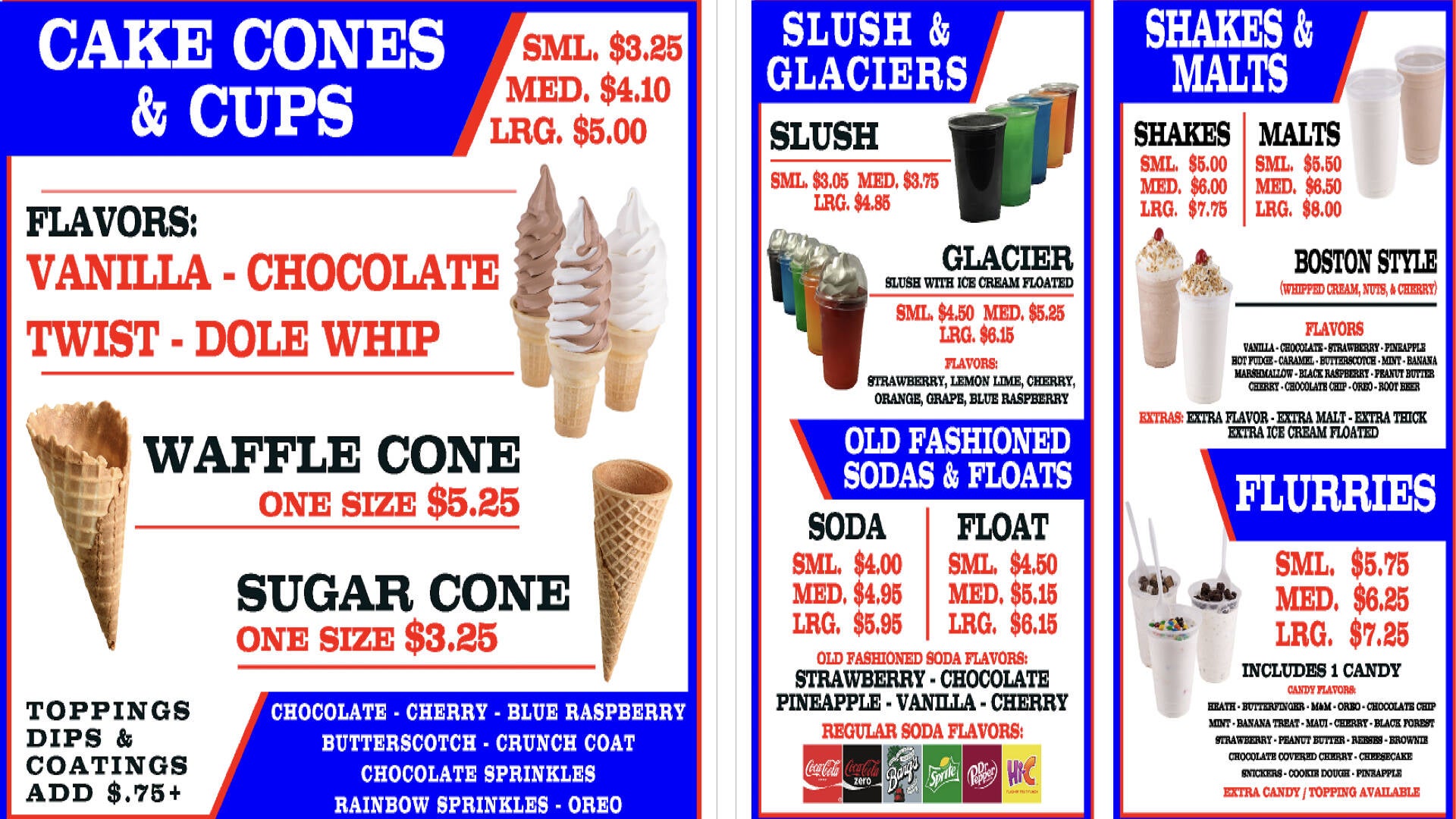 Dairy Belle Menu List