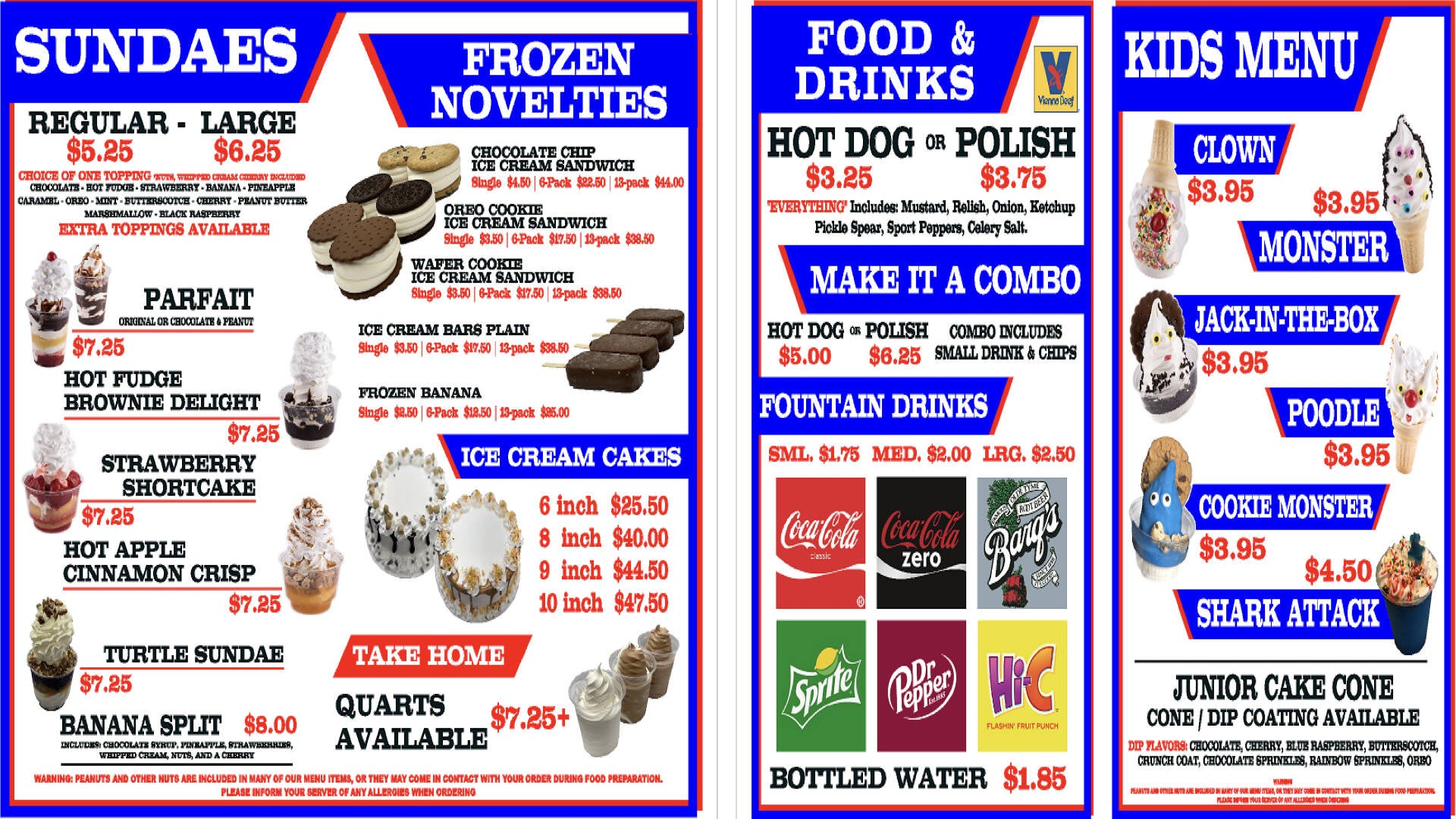 Dairy Belle Menu List